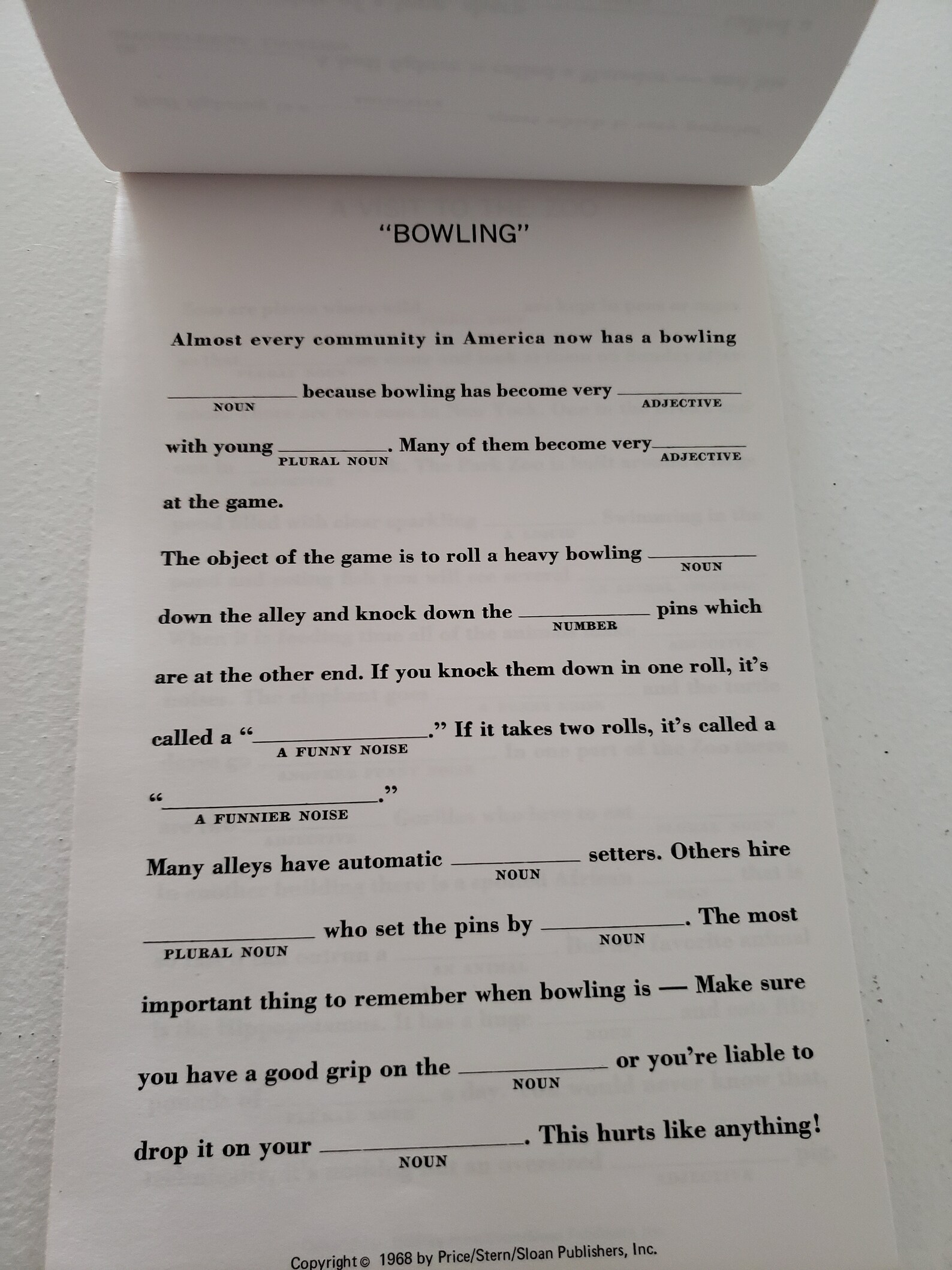 Vintage Mad Libs-Original Mad Libs 5. By Roger Price-Leonard | Etsy