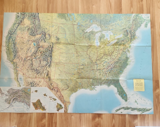 Vintage Rand Mcnally Portrait Map of USA -- Vintage Maps -- Vintage Map ...