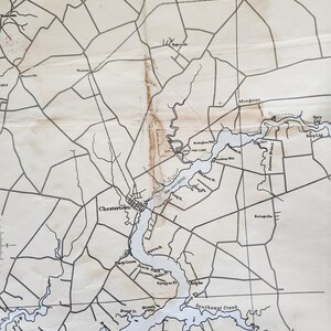 Vintage Maps -- Sailing the Chesapeake Coast Guard Captain Maps ...