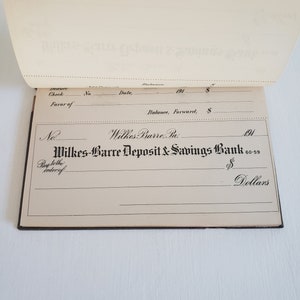 Antique Check Receipt Book. 1910s Blank Bank Check Book, Antique Checks ...