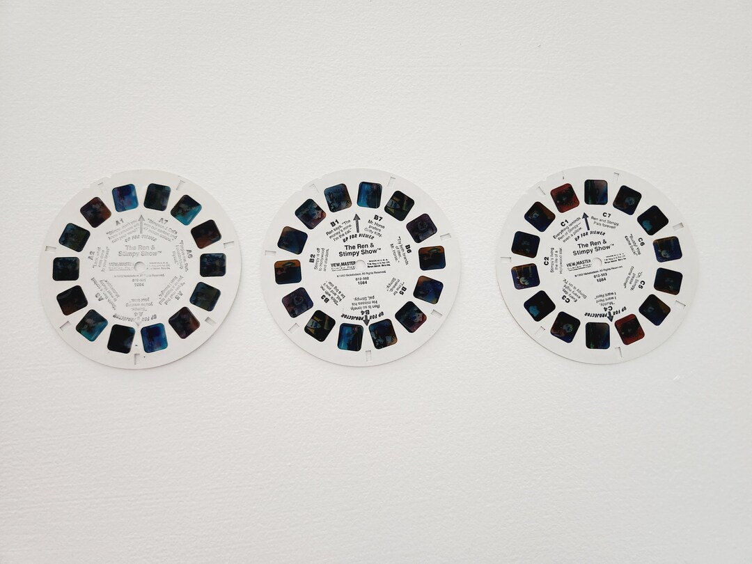 Vintage View Master Reel Slides -- the Ren & Stimpy Show View Master Slides -- 3D Animation ...