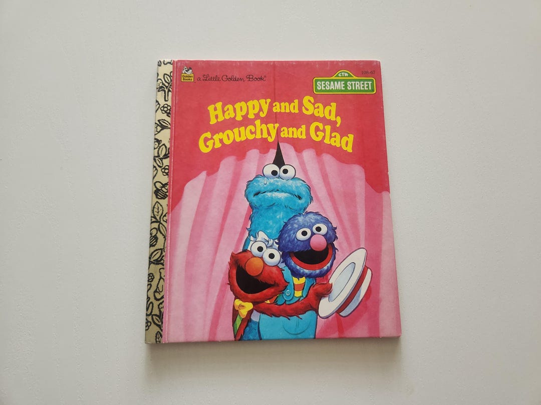 Sesame Street Happy and Sad Grouchy and Glad { 1995 } Vintage Children ...
