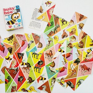 Busy Bee Children's Card Game -- Jigsaw Puzzle Educational Cards ...