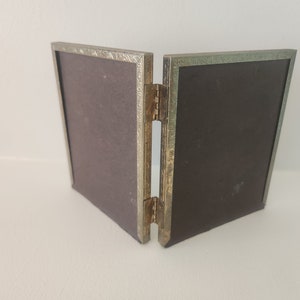 Vintage Two Sided Gold Metal Frame Vintage Photo Picture Frame Double ...
