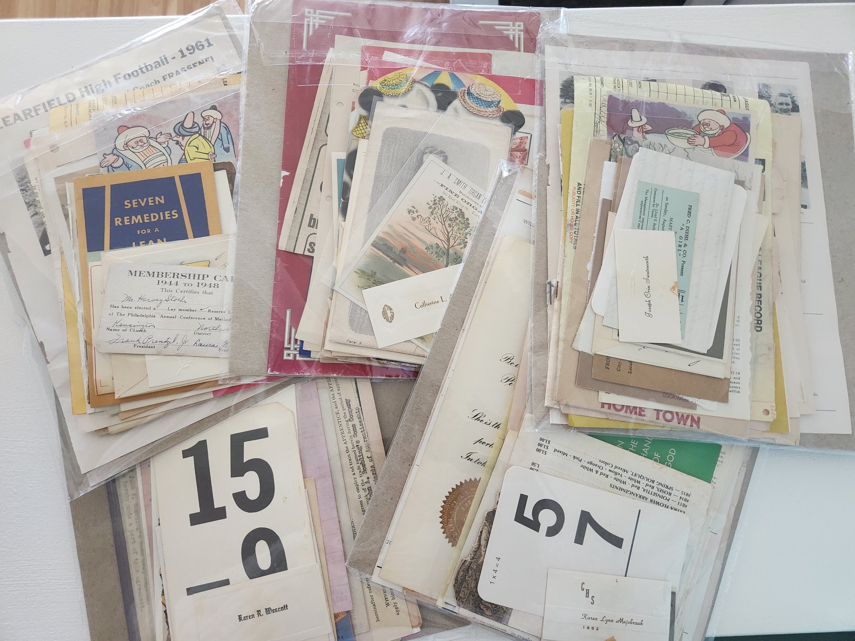 Vintage Ephemera Pack –- Antique Paper Scraps, Letters, Trade Cards (25 ...