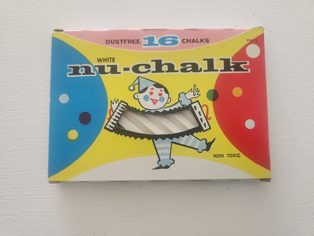 Vintage Box Nu-chalk Advance Crayon & Color Corp Vintage White Chalk ...