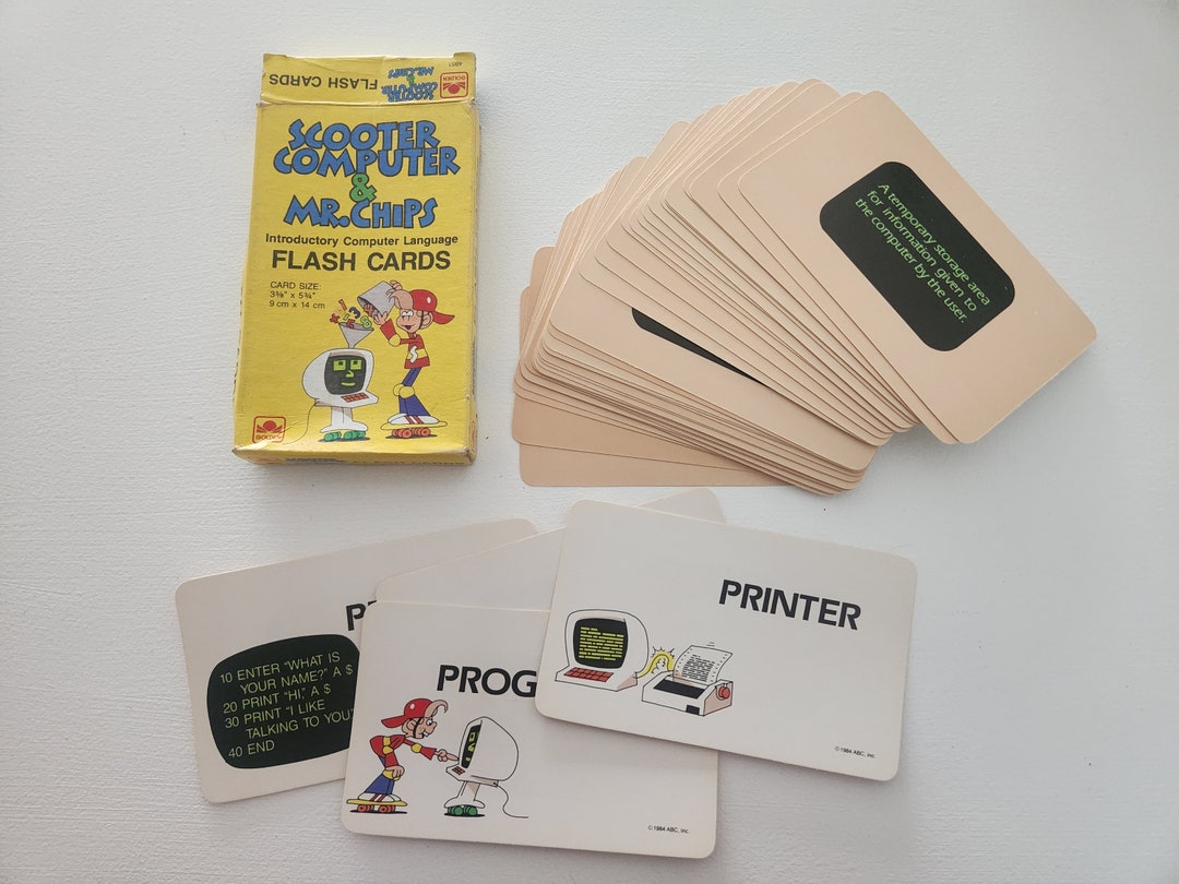Scooter Computer & Mr. Chips Introductory Computer Language Flash Cards ...