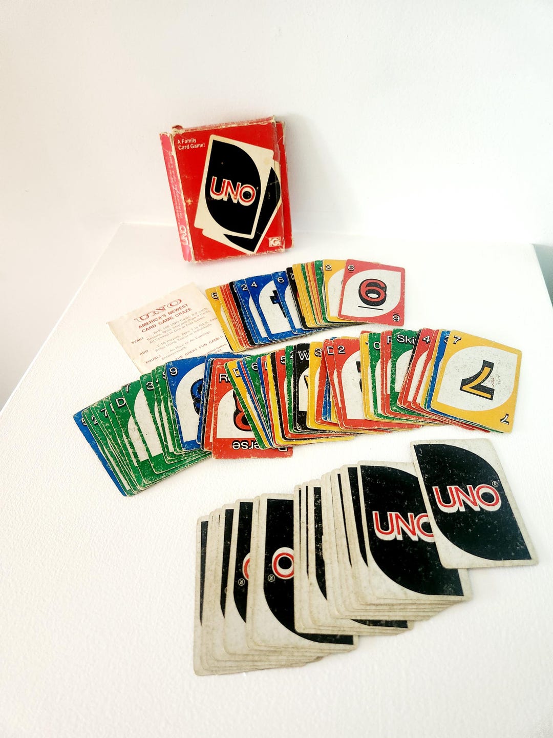 Vintage UNO Playing Game Cards Game -- UNO Game Family Game Night ...