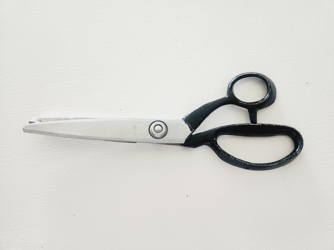Vintage Steel Pinking Shears Black Handle Scissors Made in Japan ...