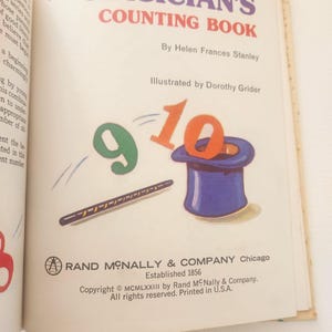 The Magician's Counting Book -- 1972 Vintage Children's Learning Book ...