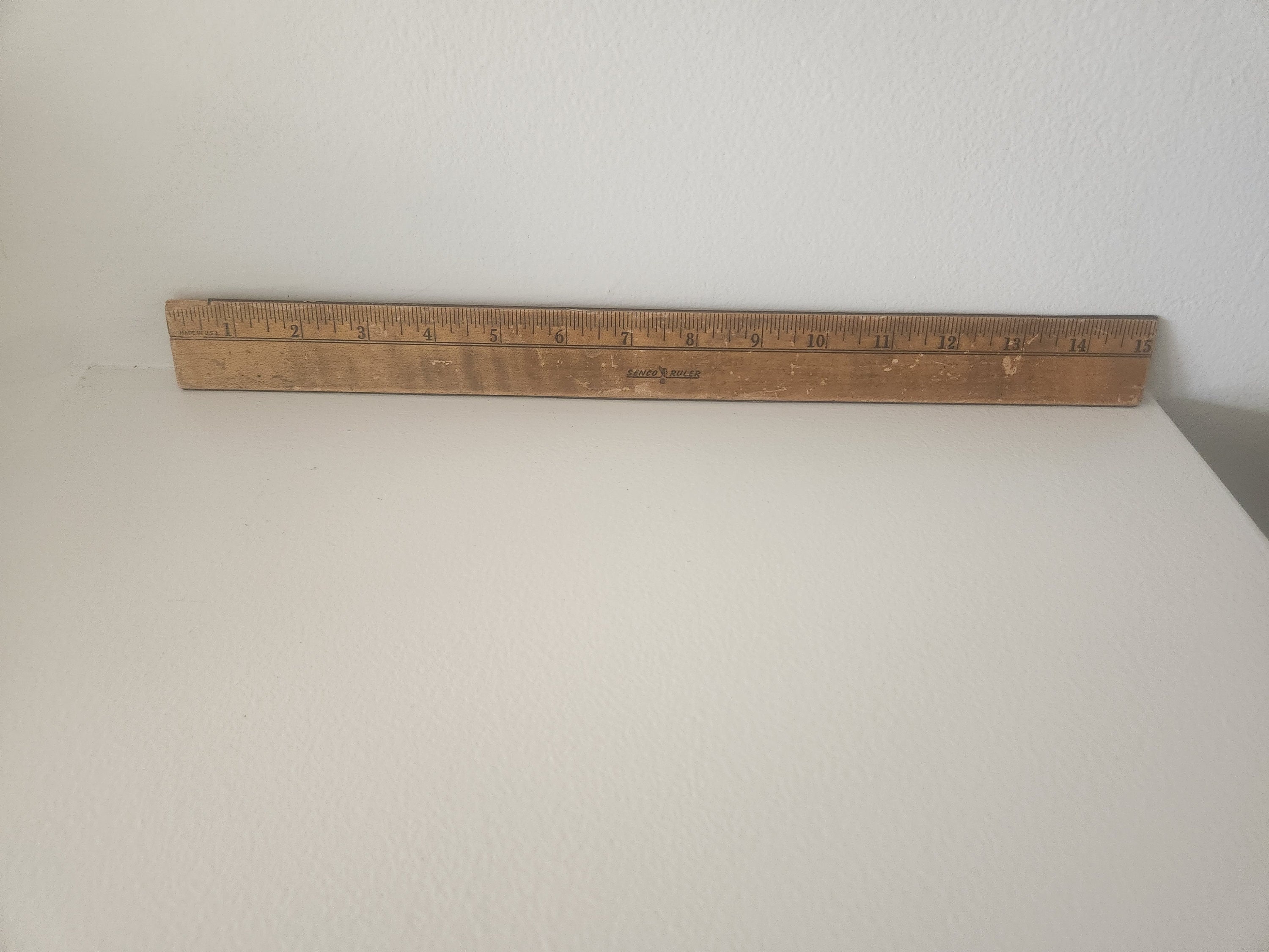 Wooden Ruler With Metal Edge