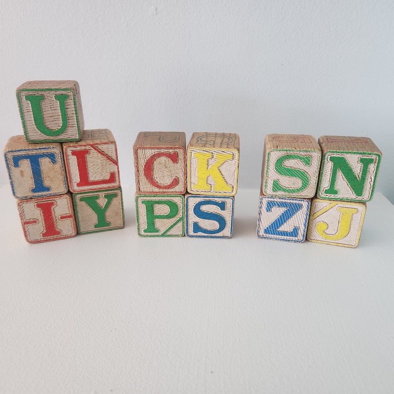 Wooden Letter Blocks - Etsy