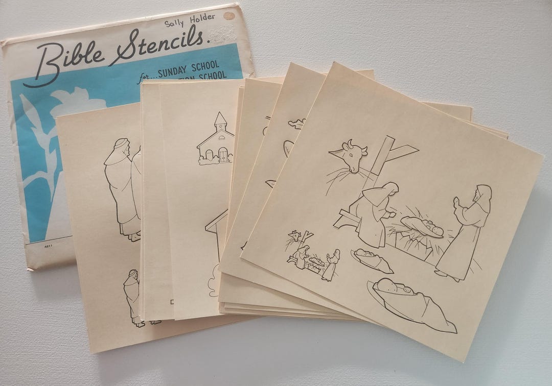 Bible Stencils for Sunday School & Home Use -- Vintage Contemporary and ...