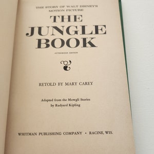 The Jungle Book Retold by Mary Carey Adapted From the Mowgli Stories by ...