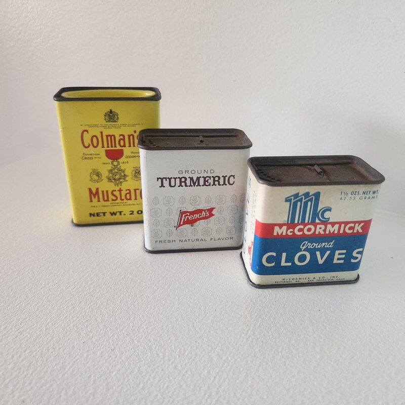Vintage Spice Tins - Etsy