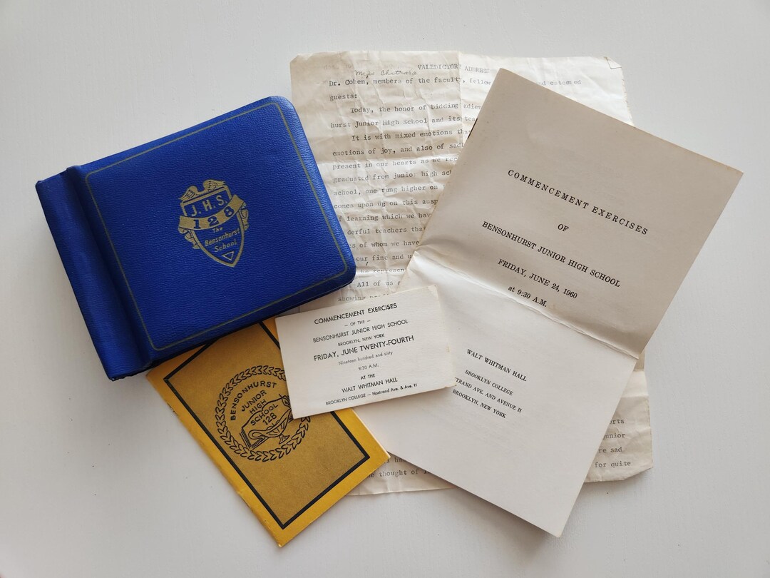 Antique 1960 Bensonhurst Junior High Autograph Book – School Memories ...