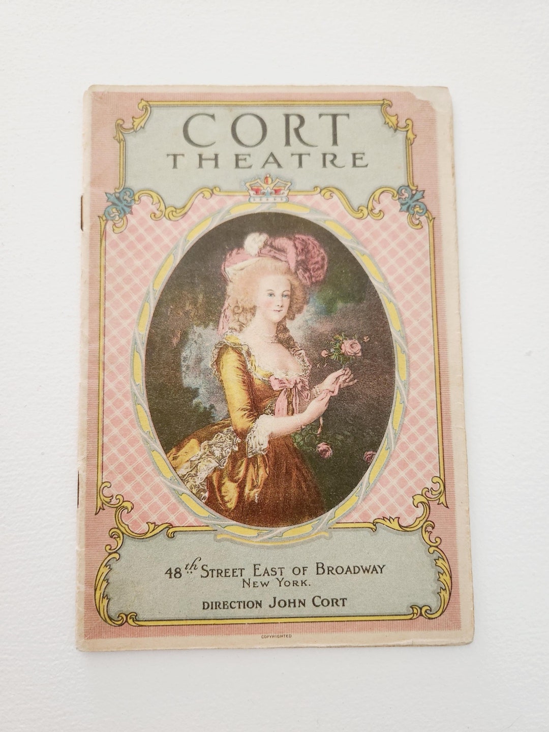 Cort Theatre Original Program J.M. Gidding & Co -- 1920s Antique ...