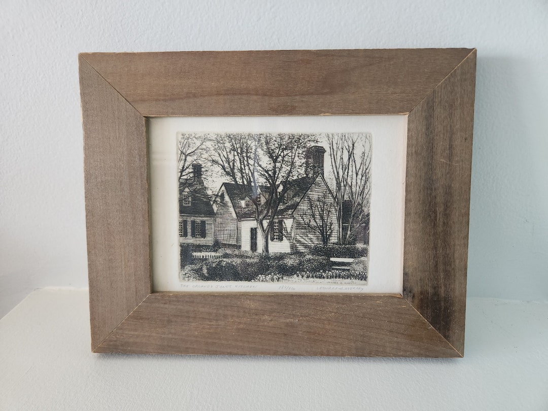 Vintage LEONARD H. MERSKY Etching Drawing "the Orlando Jones Kitchen ...