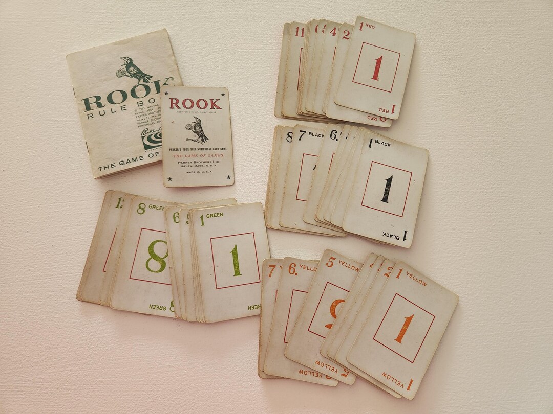 Vintage Rook Playing Card Game -- 1959 Vintage Card Games -- Family ...