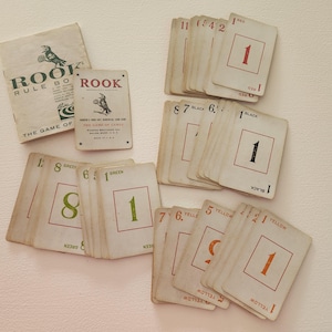 Vintage Rook Playing Card Game -- 1959 Vintage Card Games -- Family ...
