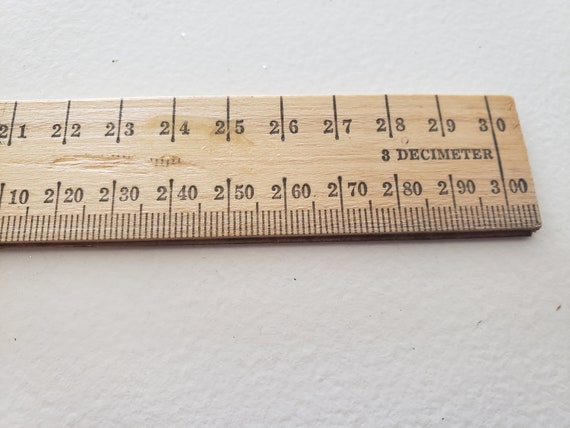 Wooden Ruler With Metal Edge