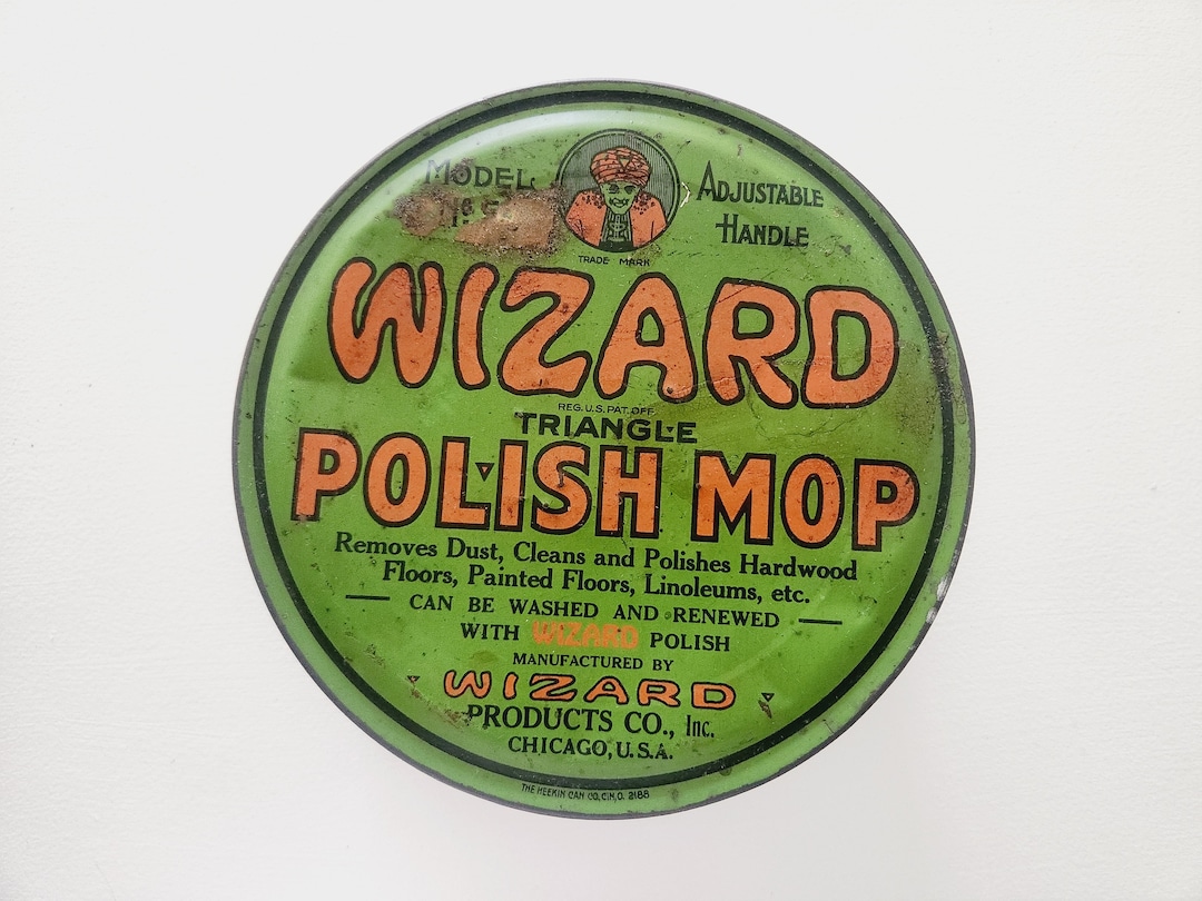 Antique Polish Tin Cans Rare Antique Wizard Polish Moptin 50 Meekin Can ...