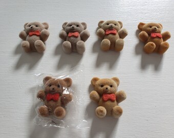 Flocked Mini Bear Magnet - Etsy