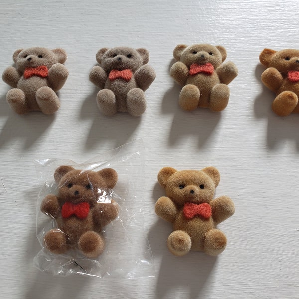 Flocked Teddy Bear - Etsy
