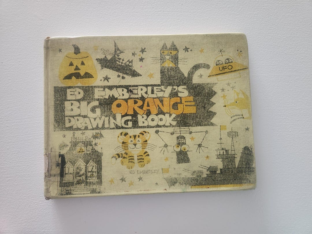 Ed Emberley's Big Orange Drawing Book -- 1980 Vintage Step by Step How ...