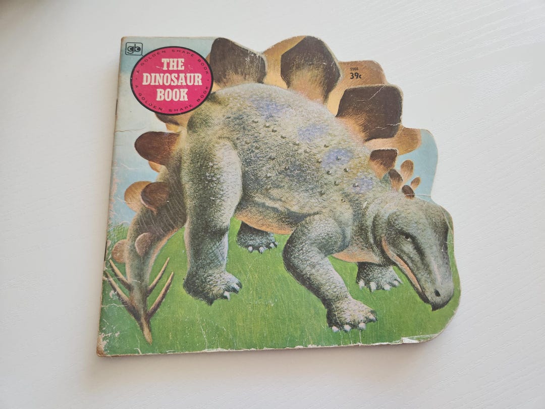 The Dinosaur Book -- 1975 Vintage Children's Golden Shape Book ...