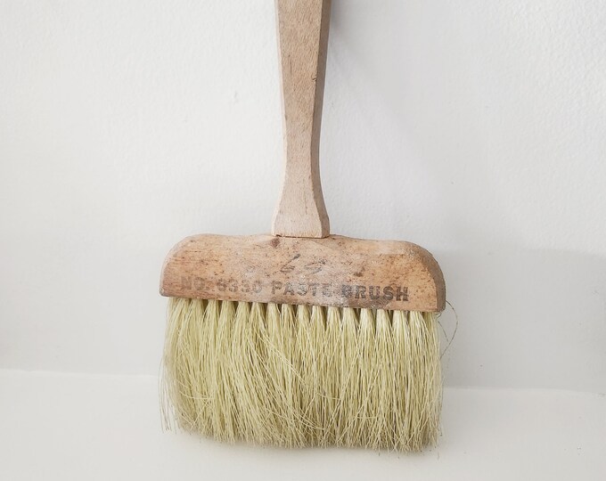 Vintage Paint Brushes. Pair of Large Wooden Handle Paint Brushes ...