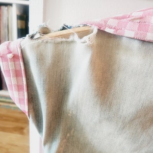 Vintage Laundry Clothes Pins Dress Bag Pink Gingham Pattern Dress ...