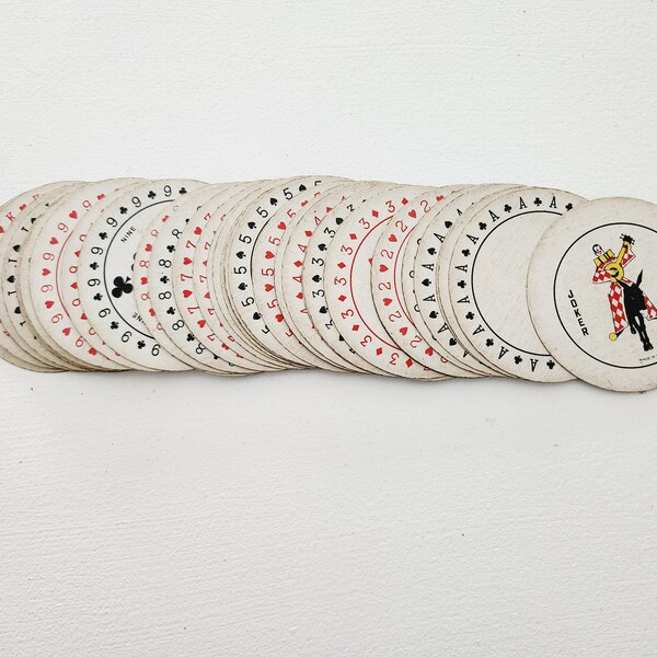 Round Playing Card - Etsy