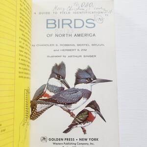 A Guide to Field Identification Birds of North America 1966 Vintage ...