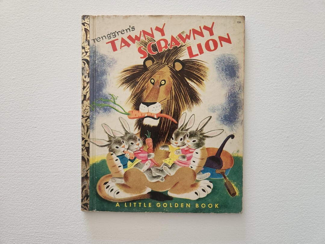 Tawny Scrawny Lion by Kathryn Jackson { B } -- 1952 Vintage Children's ...