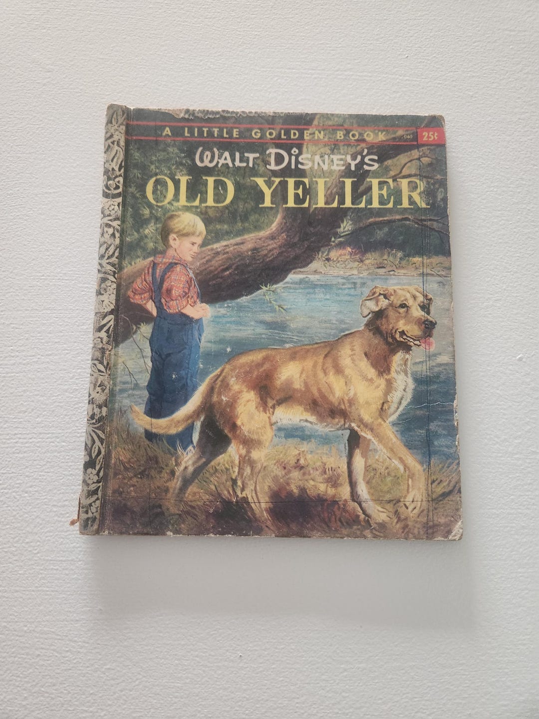 Walt Disney Old Yeller B 1957 Vintage Children's Little Golden Book Dog ...