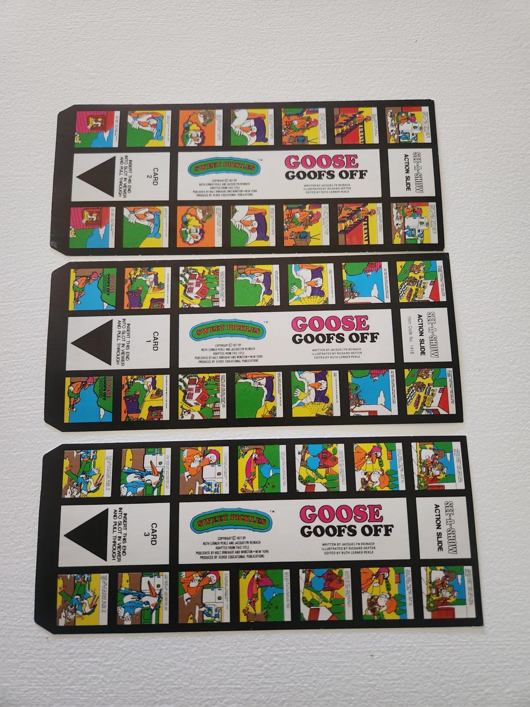 Sweet Pickles See A Show Action Slides Set of 3 -- 1977 Vintage Goose ...