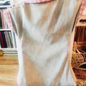 Vintage Laundry Clothes Pins Dress Bag Pink Gingham Pattern Dress ...