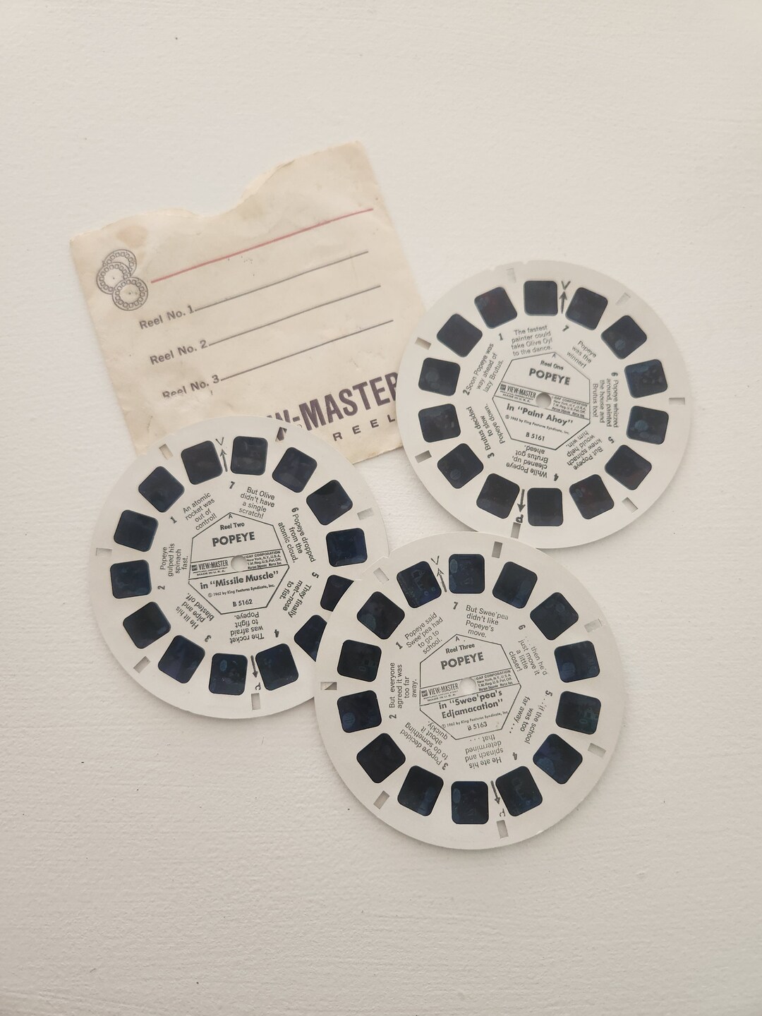 Vintage View Master Reels -- Popeye Viewmaster Slides -- 1962 Vintage ...