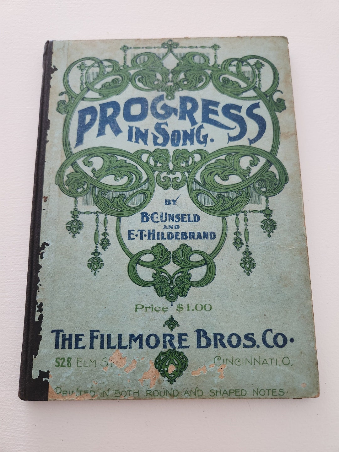 Antique Sheet Music Book -- Progress in Song by B.C. Unseld & E.T ...