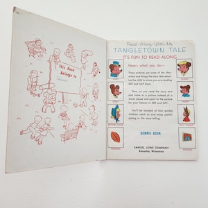 Tangletown Tale Read Along With Me Storybook -- 1961 Vintage Children's ...