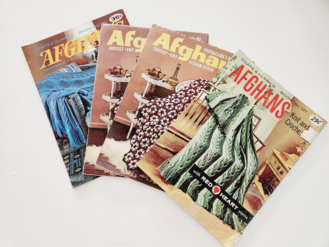 Vintage Coats & Clarks Magazine Booklet -- Mid-century Afghans Crafting ...