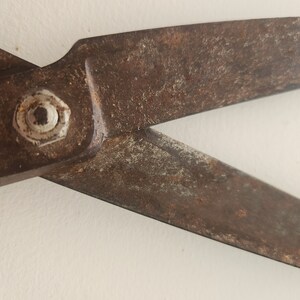 Large Heavy Duty Scissors -- Vintage Black Handle Scissors -- Tailor's ...