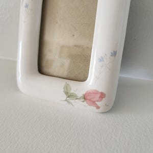 Vintage Porcelain Rose Square Photo Frame Mid-century Collectibles ...