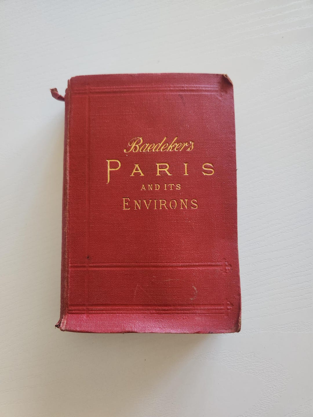 Antique Baedeker's Paris and It's Environs -- Travel Handbook for Paris ...