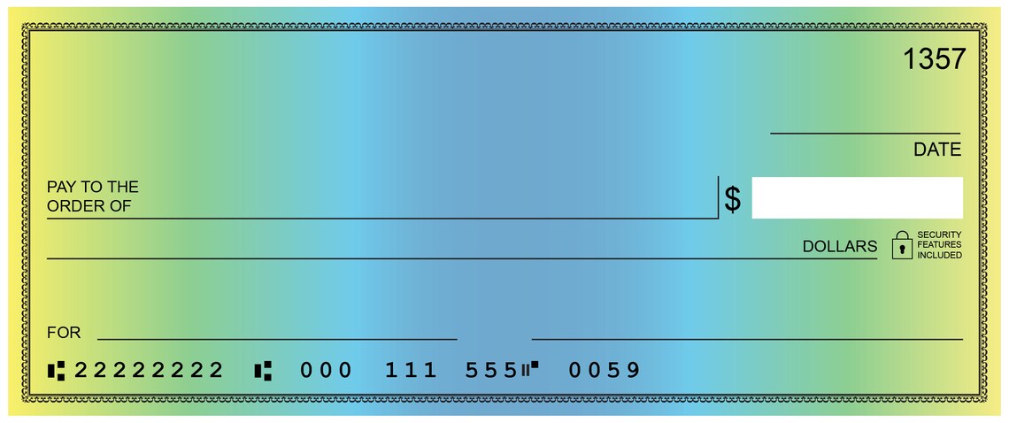 Blank Check Template / Editable Check Template / Printable Check ...