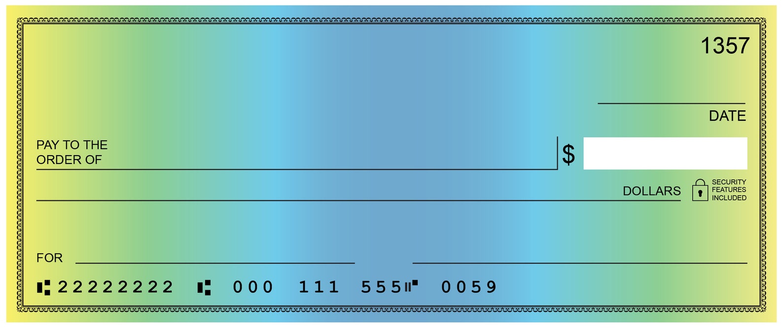 Blank Check Template / Editable Check Template / Printable Check ...