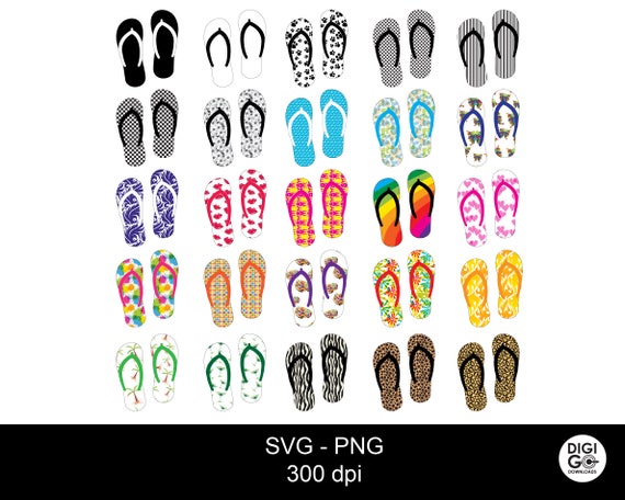Silueta De Clip Art De Chanclas Zapatos De Zueco Svg, Dxf, Eps,