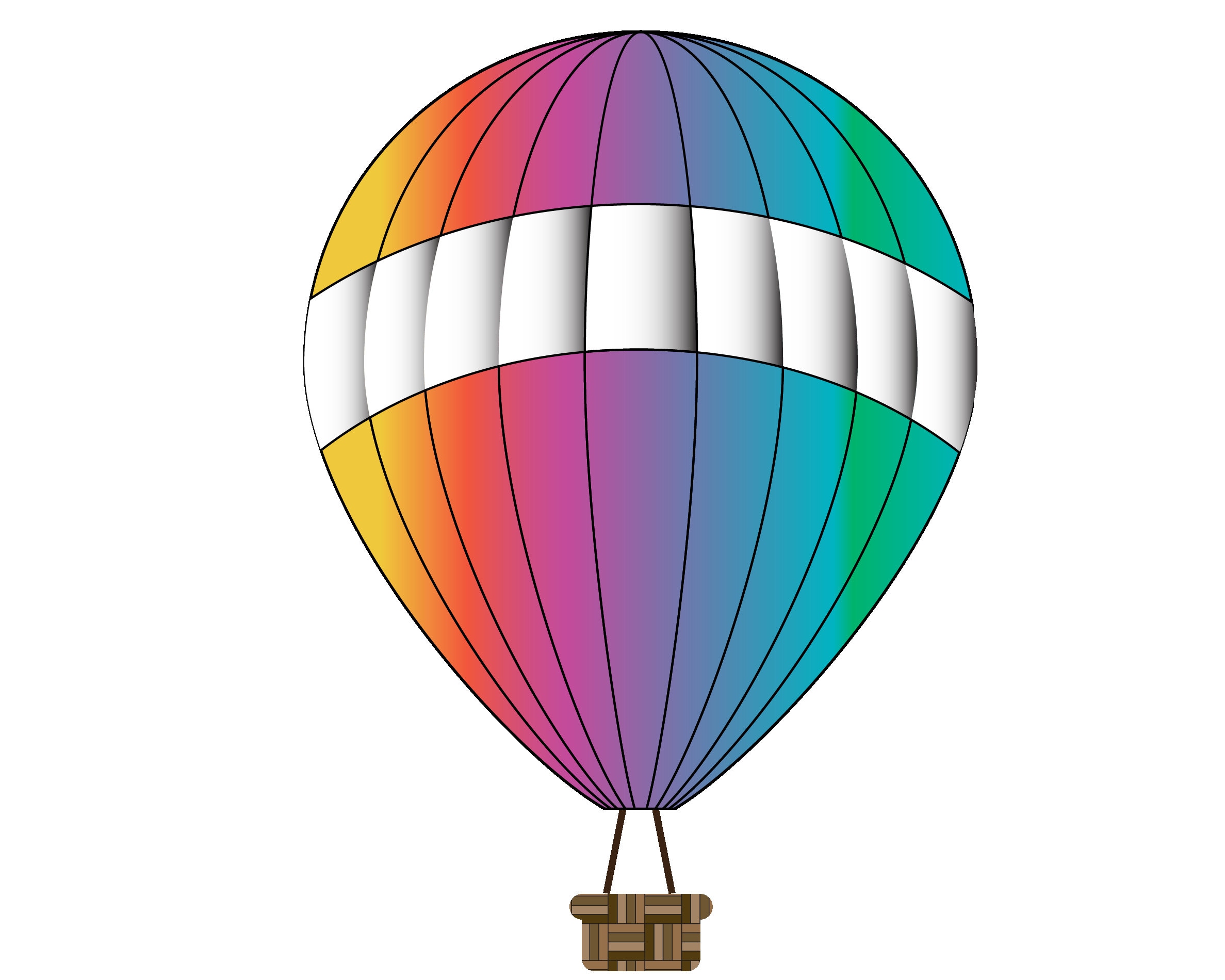 Air Balloon Clipart / Hot Air Balloons Svg Bundle / Air Balloons Svg ...