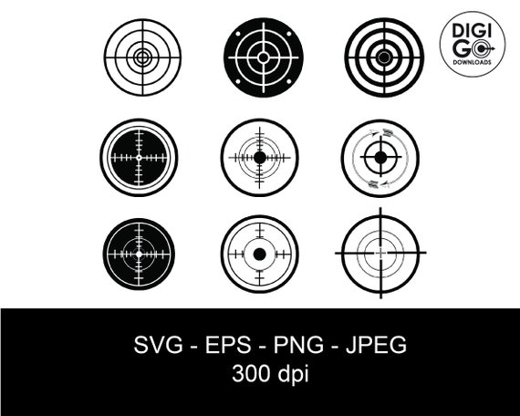 Target Svg / Bullseye Svg / Target / Shooting Target Svg / - Etsy